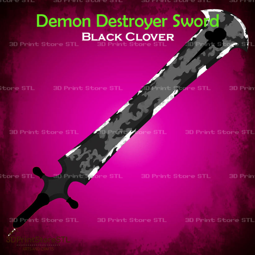Demon Destroyer Sword Cosplay Black Clover 3D Print Model STL File ...