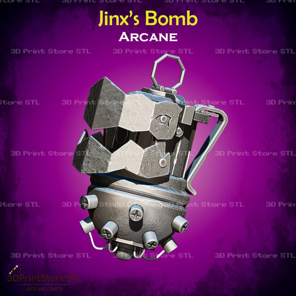 Jinx Bomb Cosplay Arcane 3D Print Model STL File — 3DPrintStoreSTL