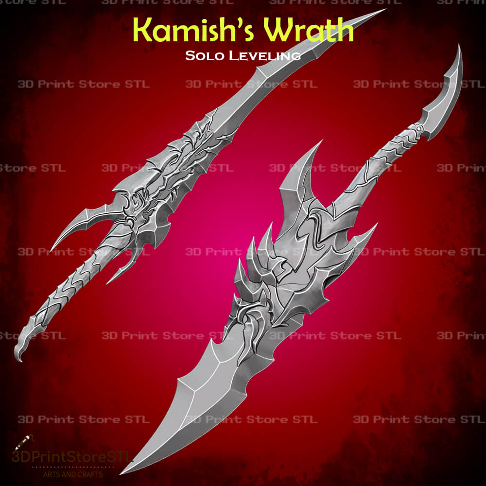 Kamish Wrath Dagger Cosplay Solo Leveling 3D Print Model STL File ...