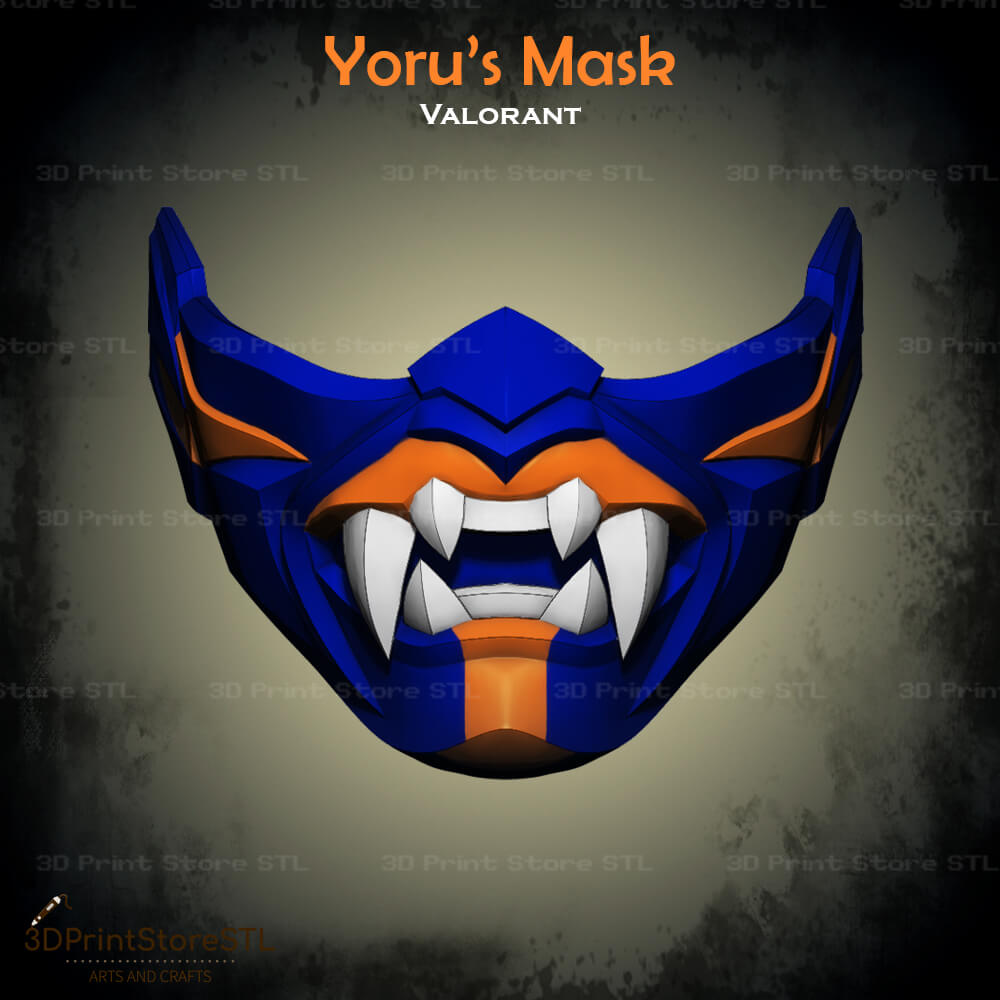 Yoru Mask Cosplay Valorant 3D Print Model STL File — 3DPrintStoreSTL