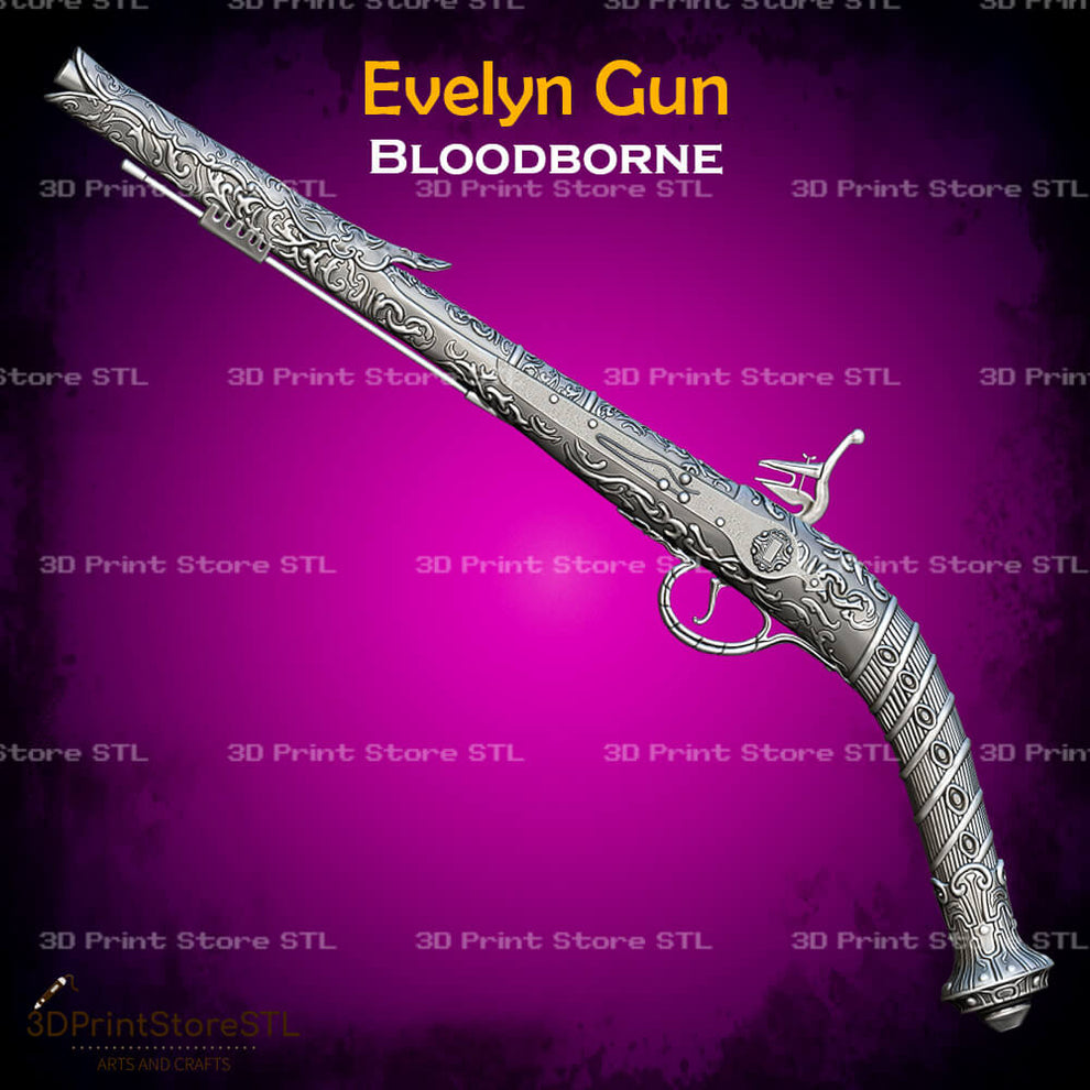 Evelyn Gun Cosplay Bloodborne 3D Print Model STL File – 3DPrintStoreSTL