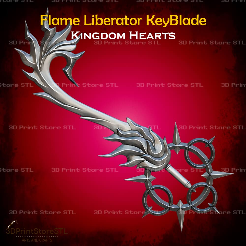 Flame Liberator Keyblade Cosplay Kingdom Hearts 3D Print Model STL File ...