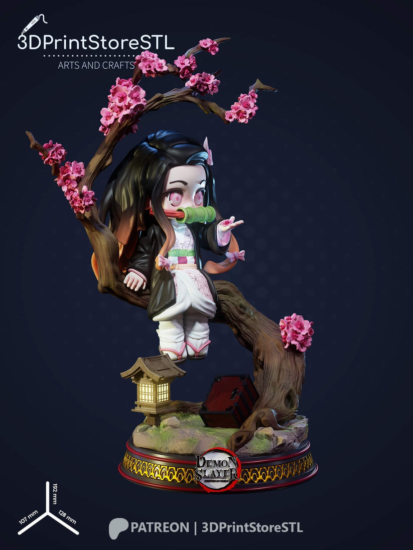 NeZuKo Chibi From Demon Slayer 3D Print Model STL File – 3DPrintStoreSTL