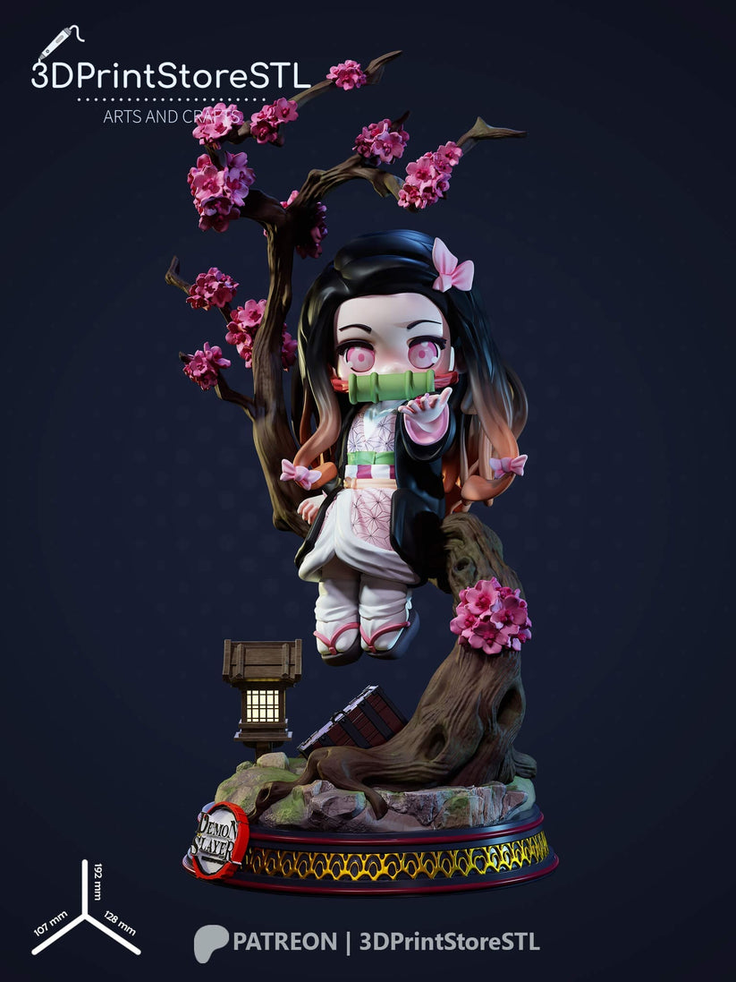 NeZuKo Chibi From Demon Slayer 3D Print Model STL File – 3DPrintStoreSTL
