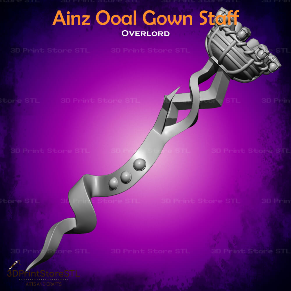 Ainz Ooal Gown Staff Cosplay OverLord 3D Print Model STL File ...