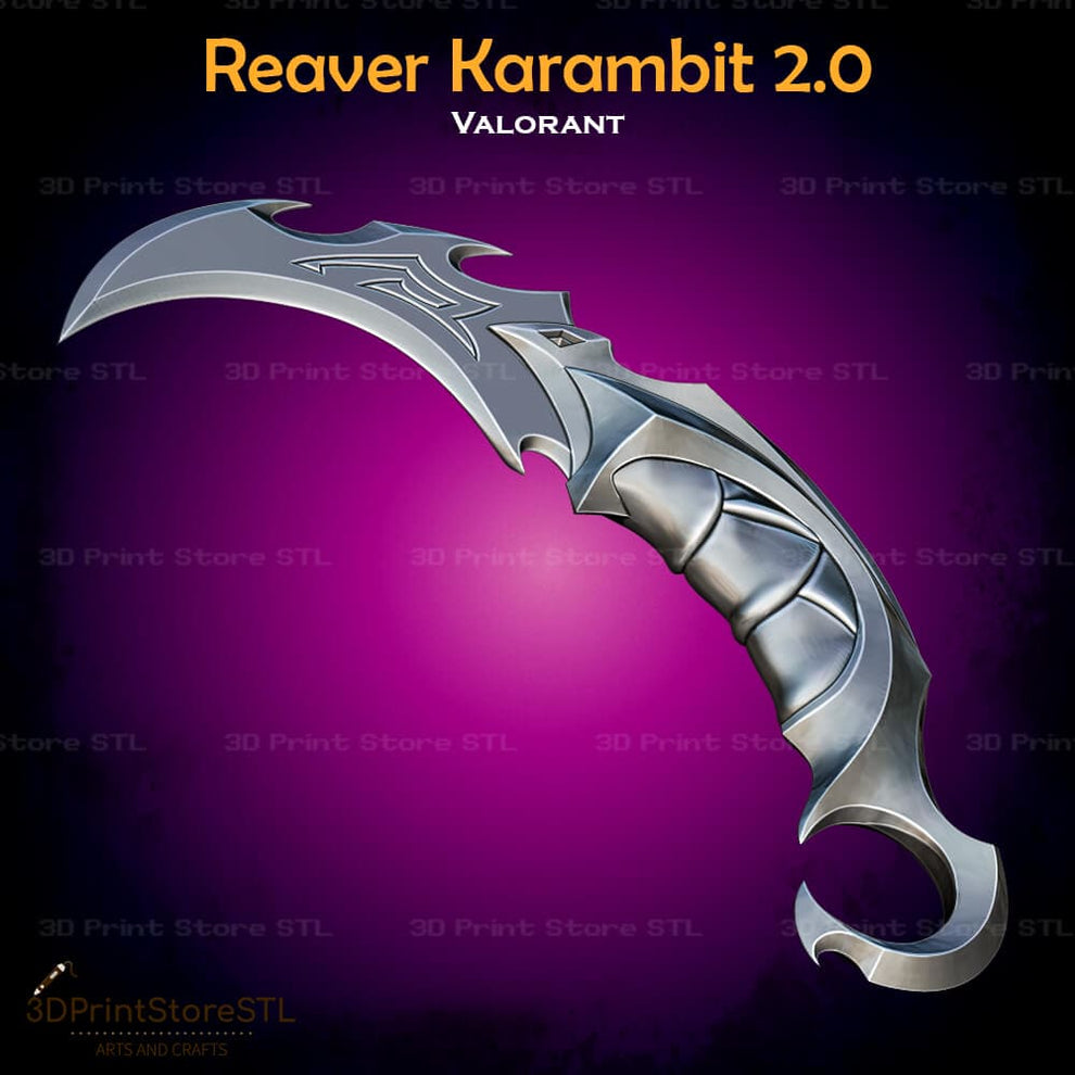 Reaver Karambit 20 Cosplay Valorant 3D Print Model STL File ...