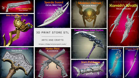 3D Print Model STL File for 3D Printing - Cosplay, Halloween, Toy ...