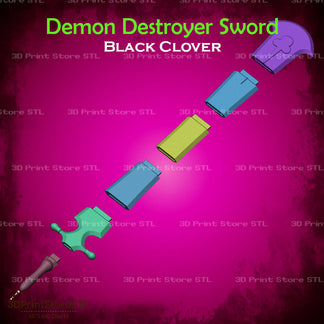 Demon Destroyer Sword Cosplay Black Clover 3D Print Model STL File ...