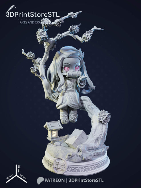 NeZuKo Chibi From Demon Slayer 3D Print Model STL File – 3DPrintStoreSTL