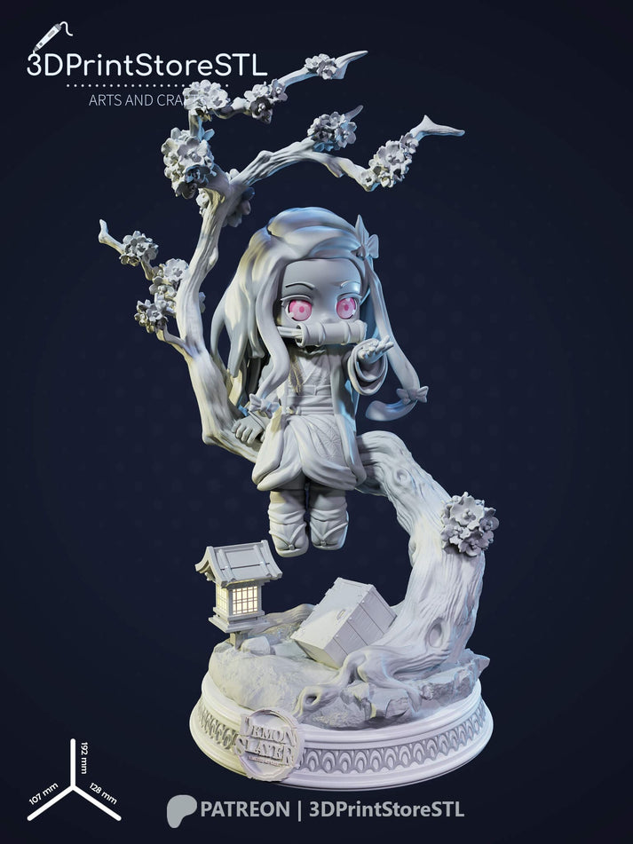 NeZuKo Chibi From Demon Slayer 3D Print Model STL File – 3DPrintStoreSTL