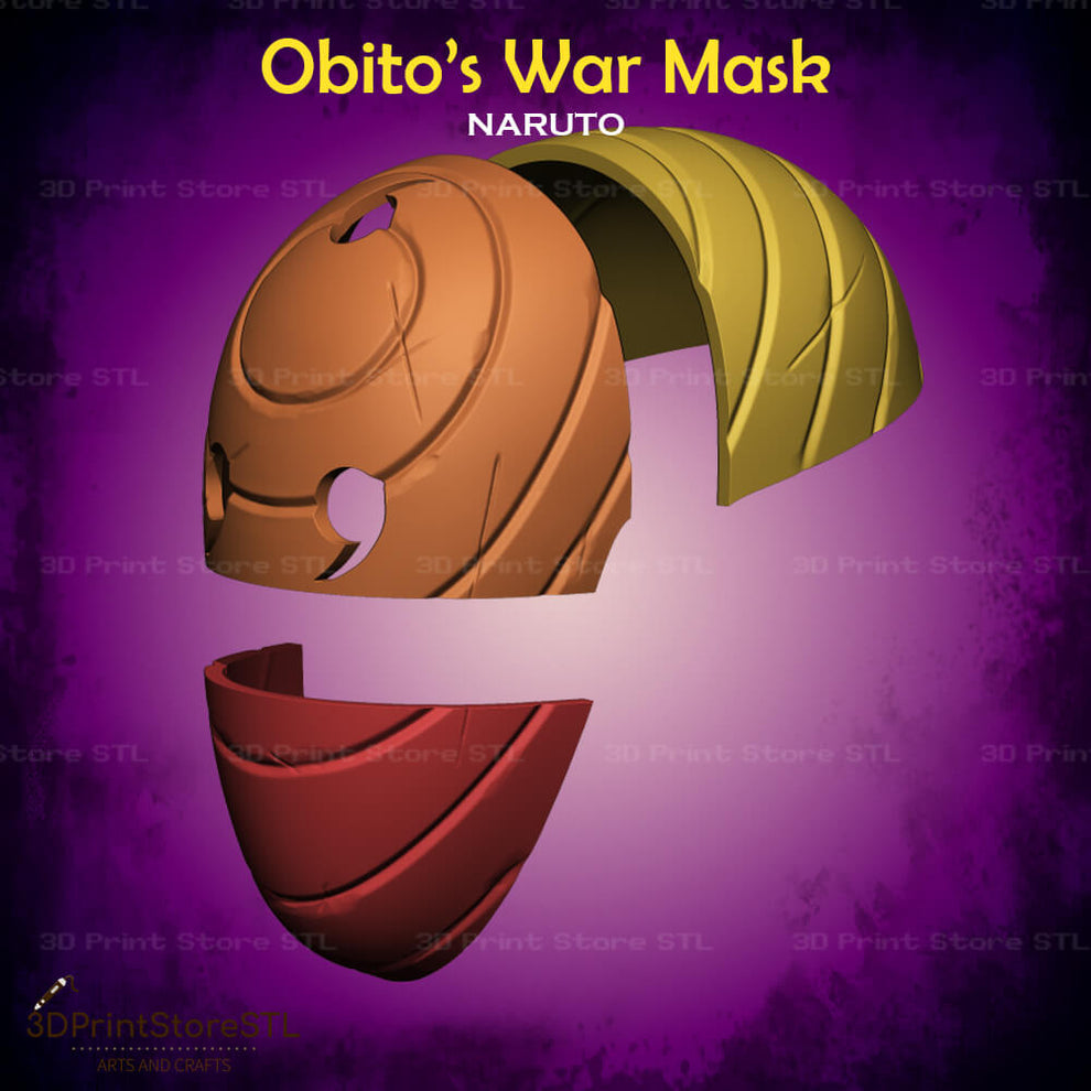 Obito War Mask Cosplay Naruto 3D Print Model STL File – 3DPrintStoreSTL